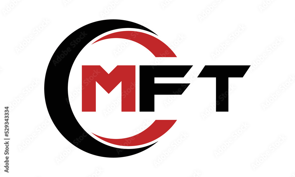 MFT three letter swoosh logo design vector template | monogram logo ...