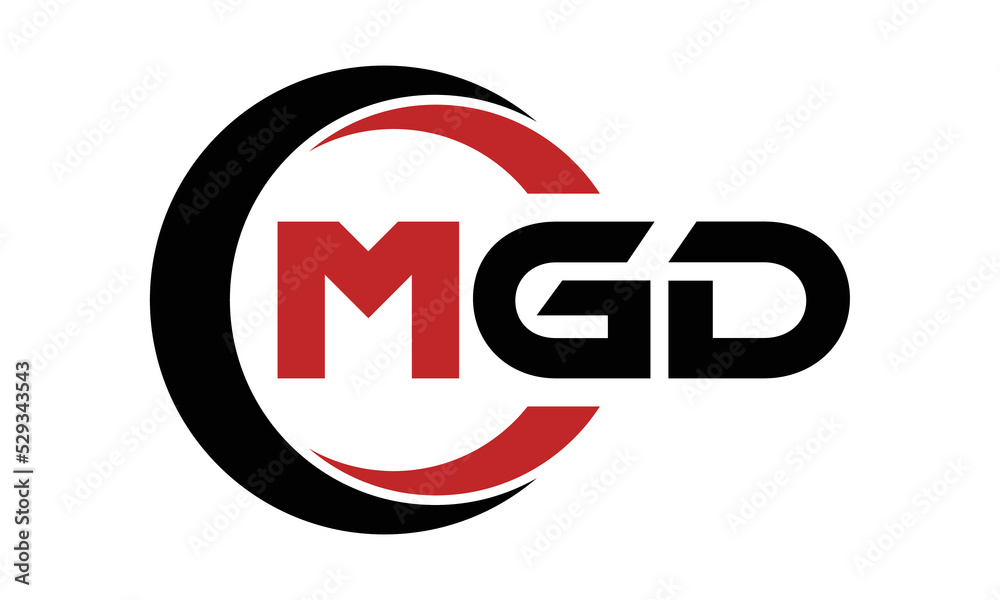 MGD three letter swoosh logo design vector template | monogram logo ...