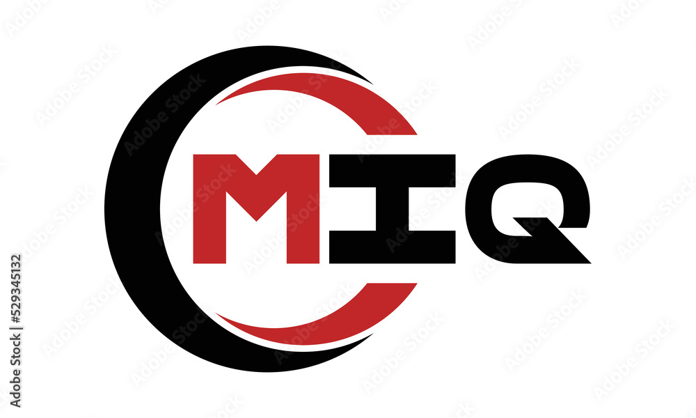 MIQ three letter swoosh logo design vector template | monogram logo ...