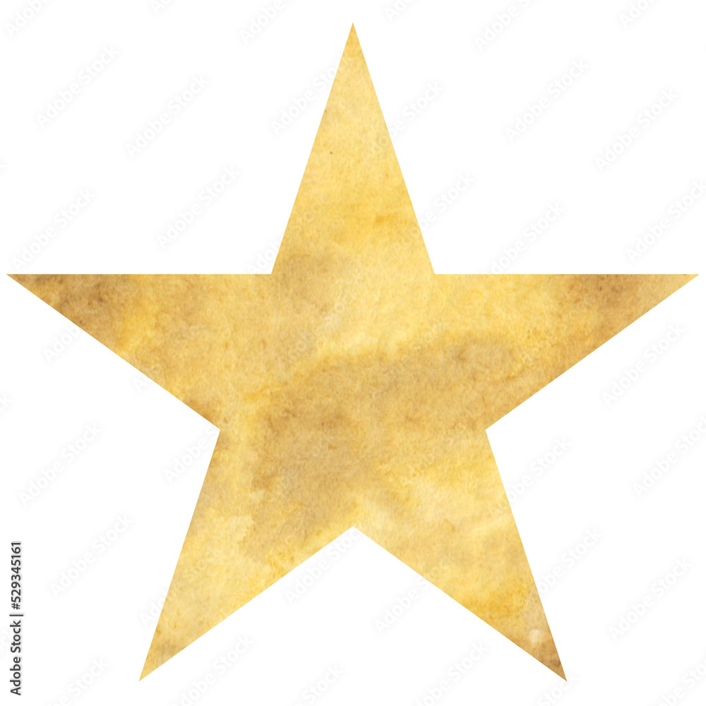 Beautiful watercolor star. Transparent PNG clipart for design Stock ...