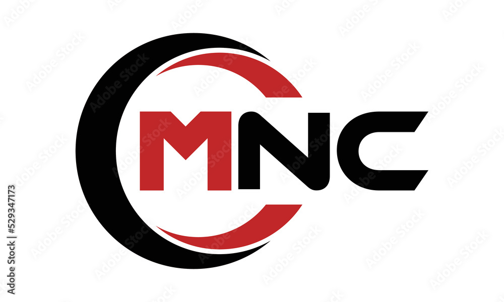 MNC three letter swoosh logo design vector template | monogram logo ...