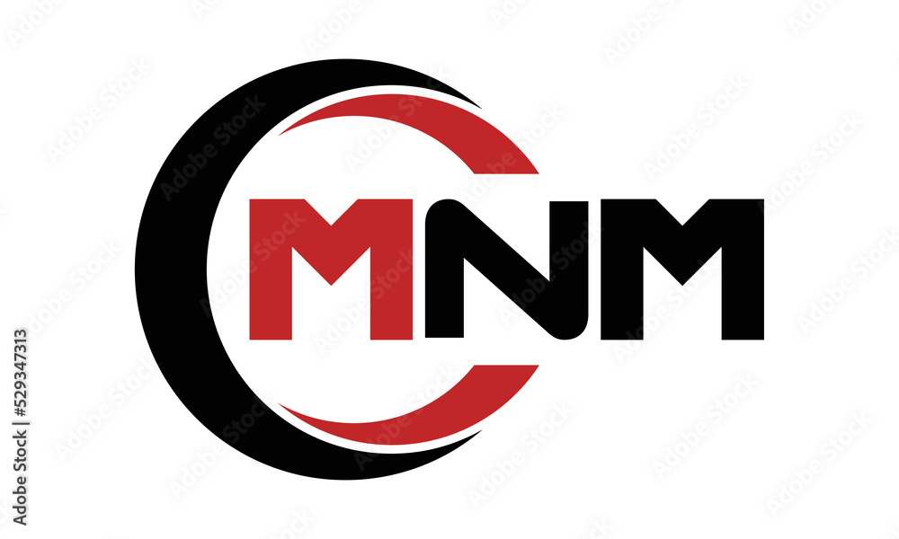 MNM three letter swoosh logo design vector template | monogram logo ...