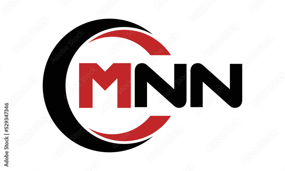 MNN three letter swoosh logo design vector template | monogram logo ...