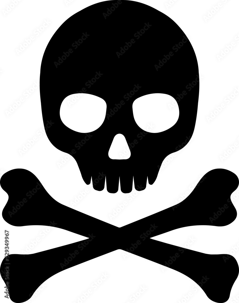 skull and bones icon (png) Stock Illustration | Adobe Stock