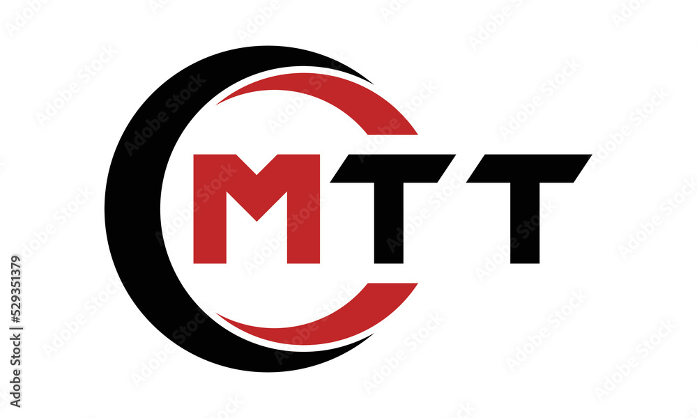 MTT three letter swoosh logo design vector template | monogram logo ...