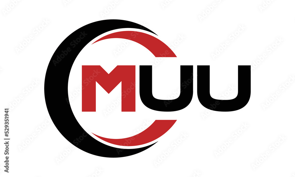 MUU three letter swoosh logo design vector template | monogram logo ...