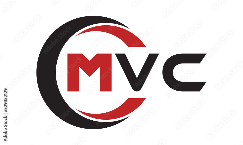MVC three letter swoosh logo design vector template | monogram logo | abstract logo | wordmark ...