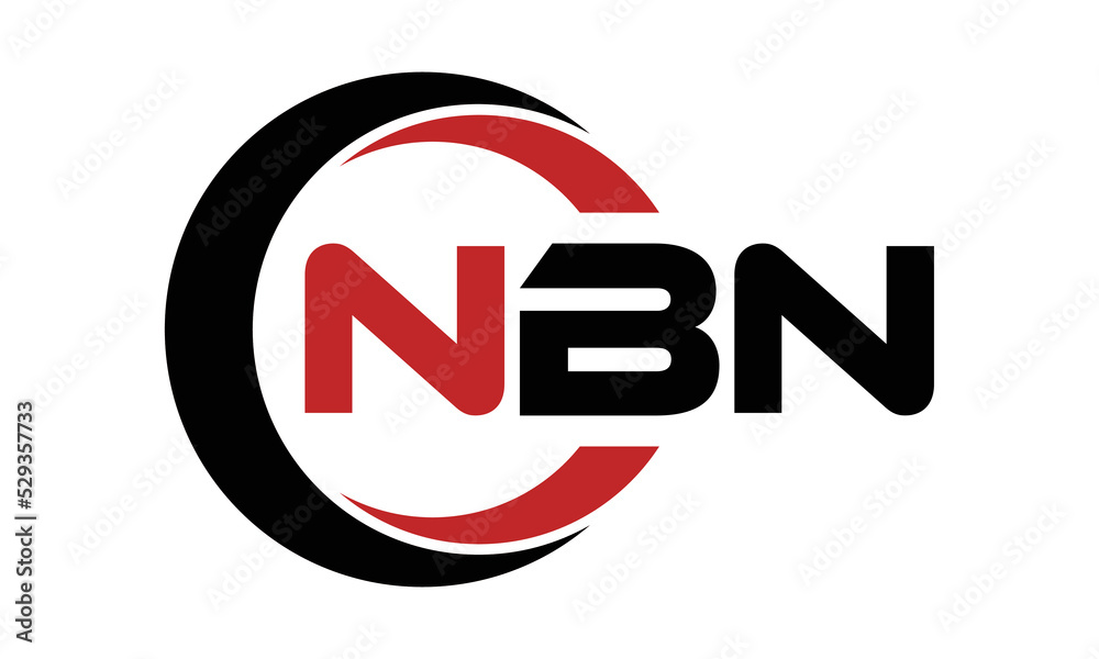 NBN three letter swoosh logo design vector template | monogram logo ...