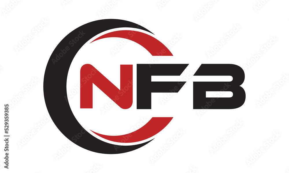 NFB three letter swoosh logo design vector template | monogram logo ...