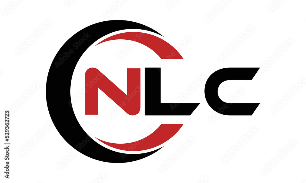 NLC three letter swoosh logo design vector template | monogram logo ...