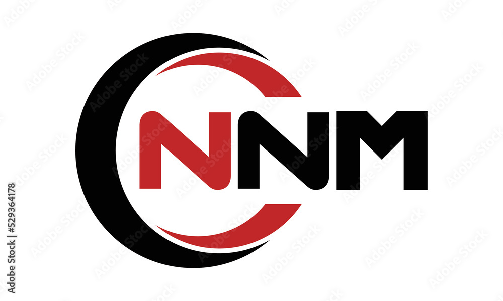 NNM three letter swoosh logo design vector template | monogram logo ...