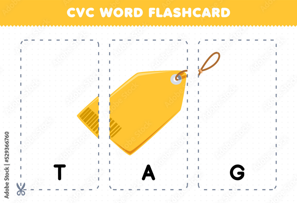 Education game for children learning consonant vowel consonant word ...