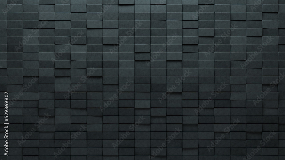 Polished Tiles arranged to create a Futuristic wall. 3D, Concrete ...