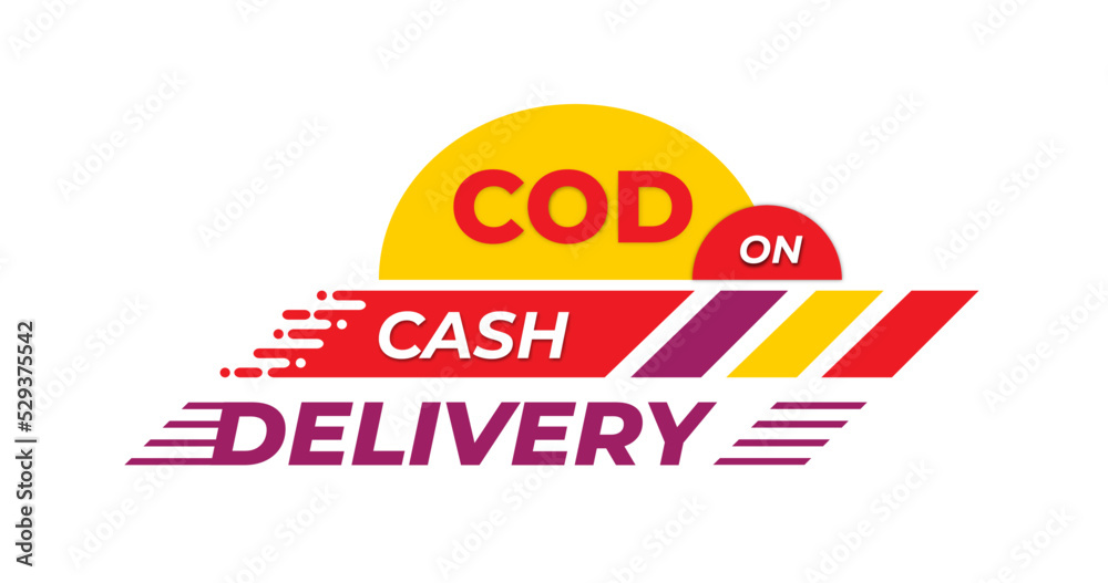 Grafika wektorowa Stock: Cash on Delivery Logo. COD Text as Cash On ...