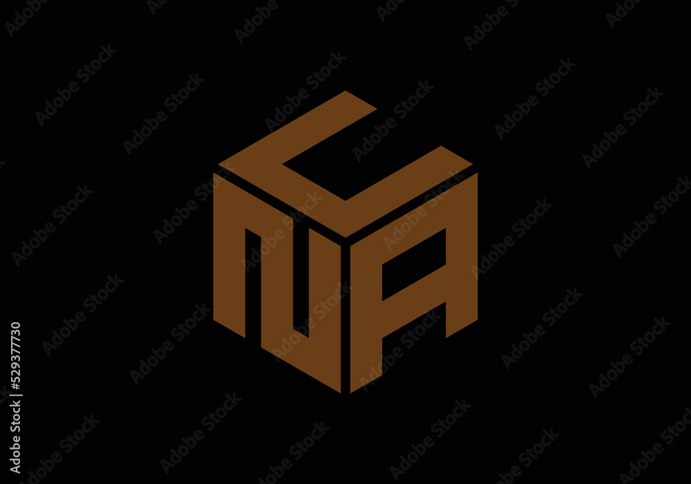 UNA Initial Monogram Letter NAU NAC Logo Design Vector Template Letter ...