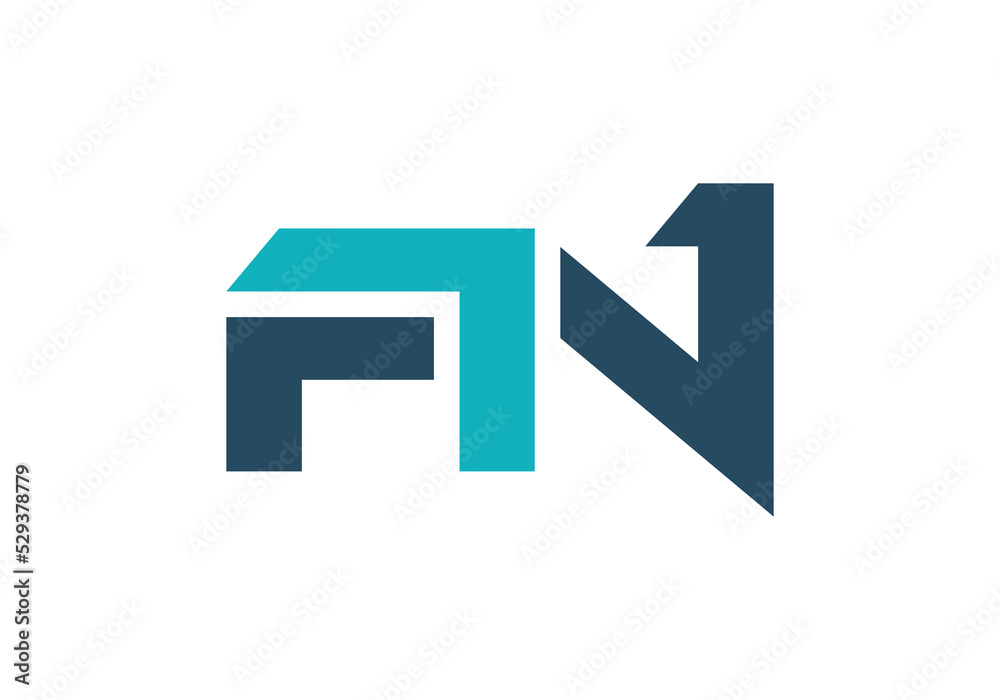 Vetor de F1N Logo Design Template for Multiuse Initial Monogram Letter ...