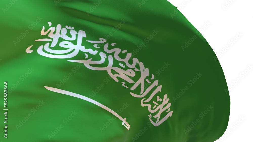 Saudi Arabia flag on transparent background 4k Stock Illustration ...
