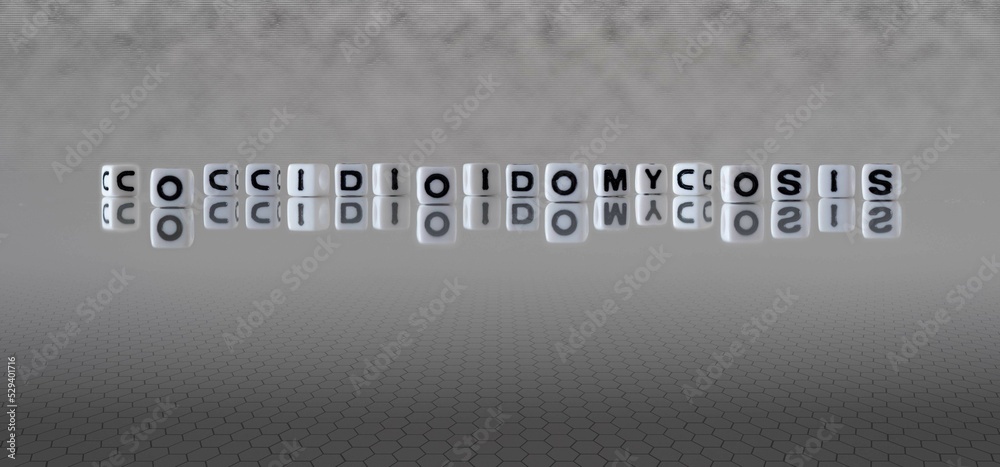 coccidioidomycosis word or concept represented by black and white ...