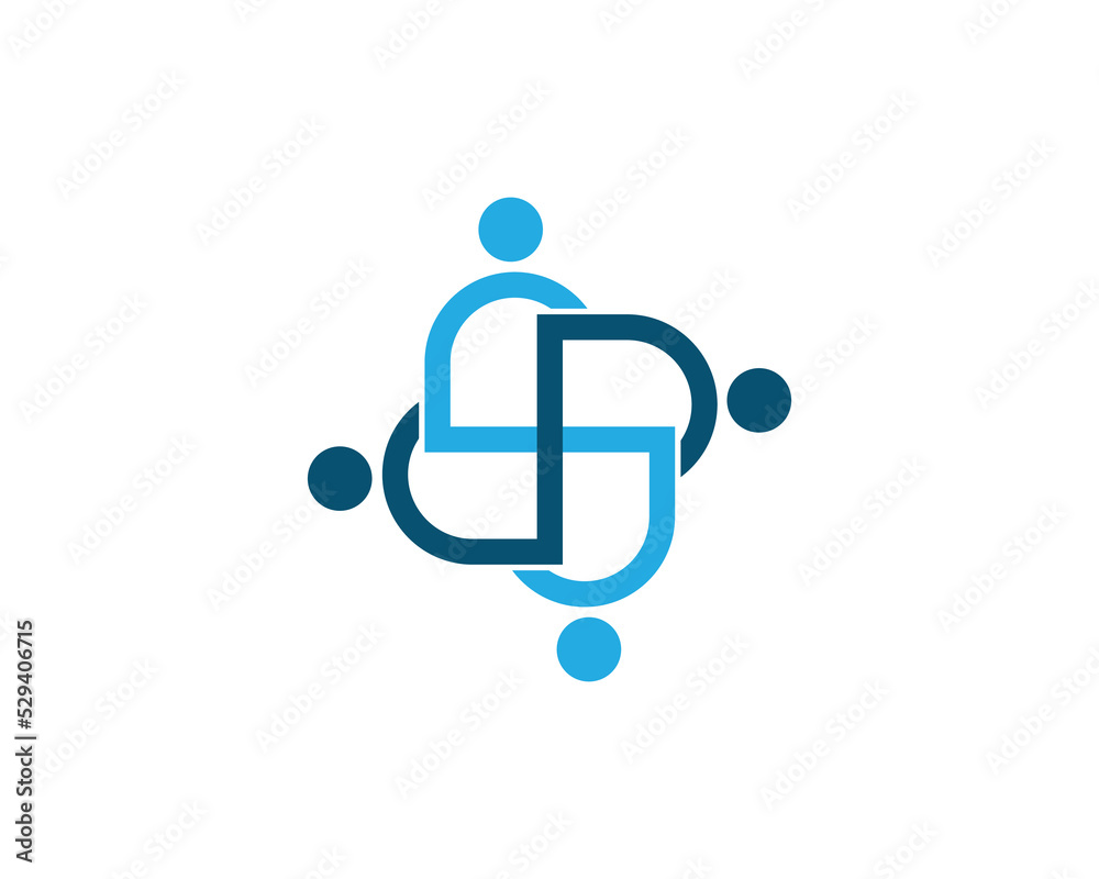 People Group Logo Concept sign icon symbol Design Element. Human, Unity ...