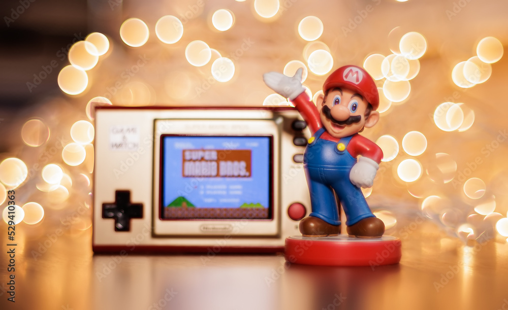 MOSCOW, RUSSIA - September 08, 2022: Super Mario Bros figure character ...