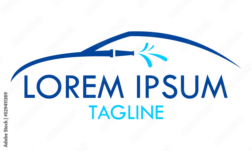 Blue Color Luxury Car Water Splash Logo Design Stock Vector | Adobe Stock