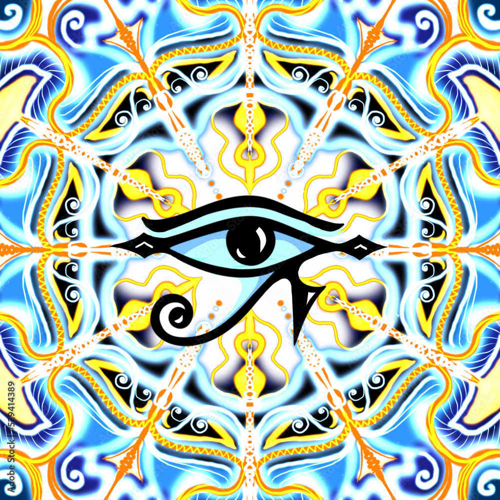 Eye of Horus, Egyptian symbol, mandala, lucky charm, ancient Egypt ...