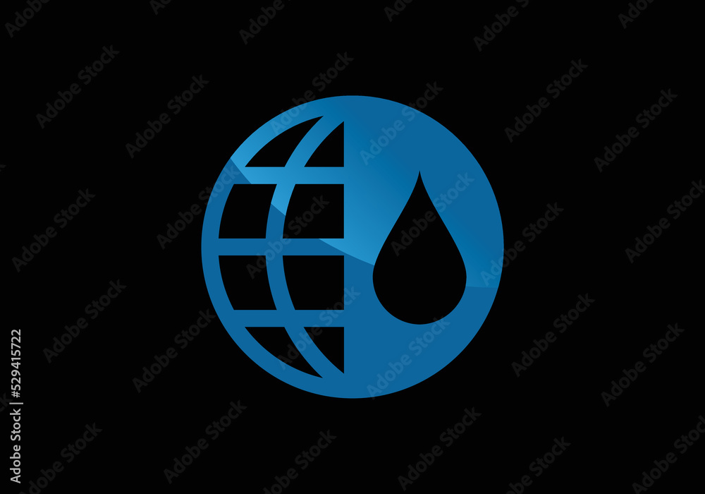Water Purification Filtration World Globe Splash Water Drop Logo Design ...