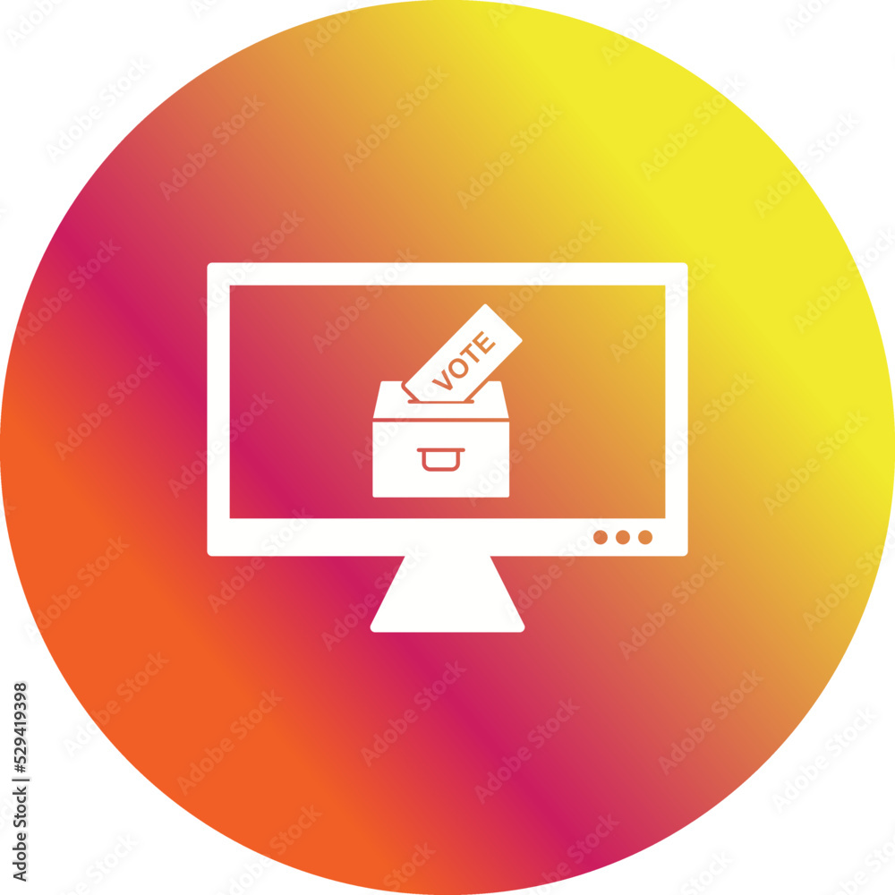 Online Vote Icon Stock Vector | Adobe Stock