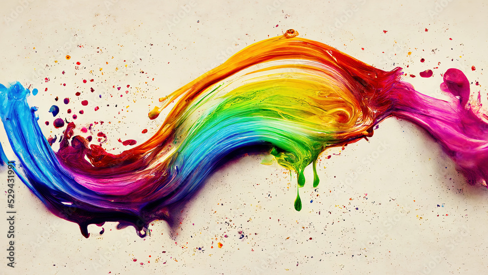 Rainbow Color Paint Splash Background Texture Stock Illustration ...