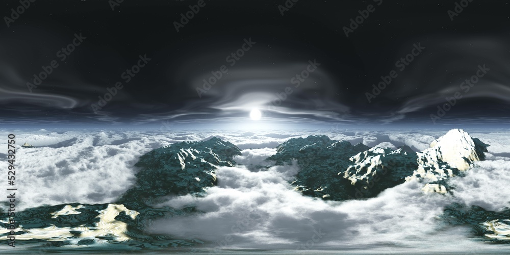 alien landscape, HDRI, equidistant projection, Spherical panorama ...