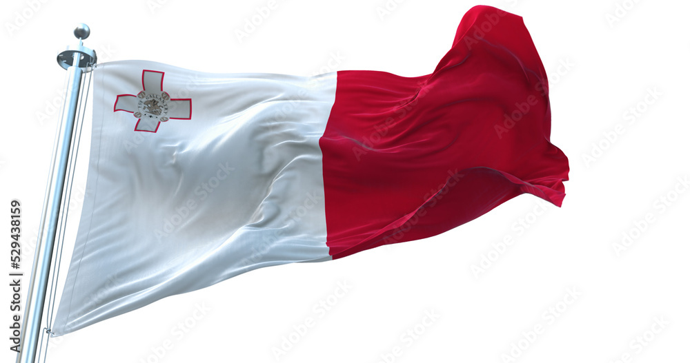 Malta flag on transparent background 4k Stock Illustration | Adobe Stock