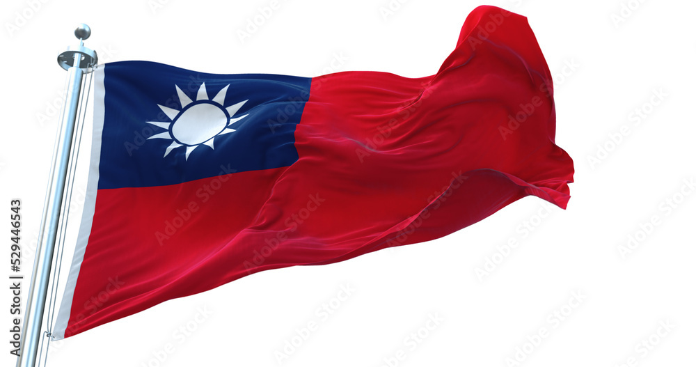 Taiwan flag on transparent background 4k Stock Illustration | Adobe Stock