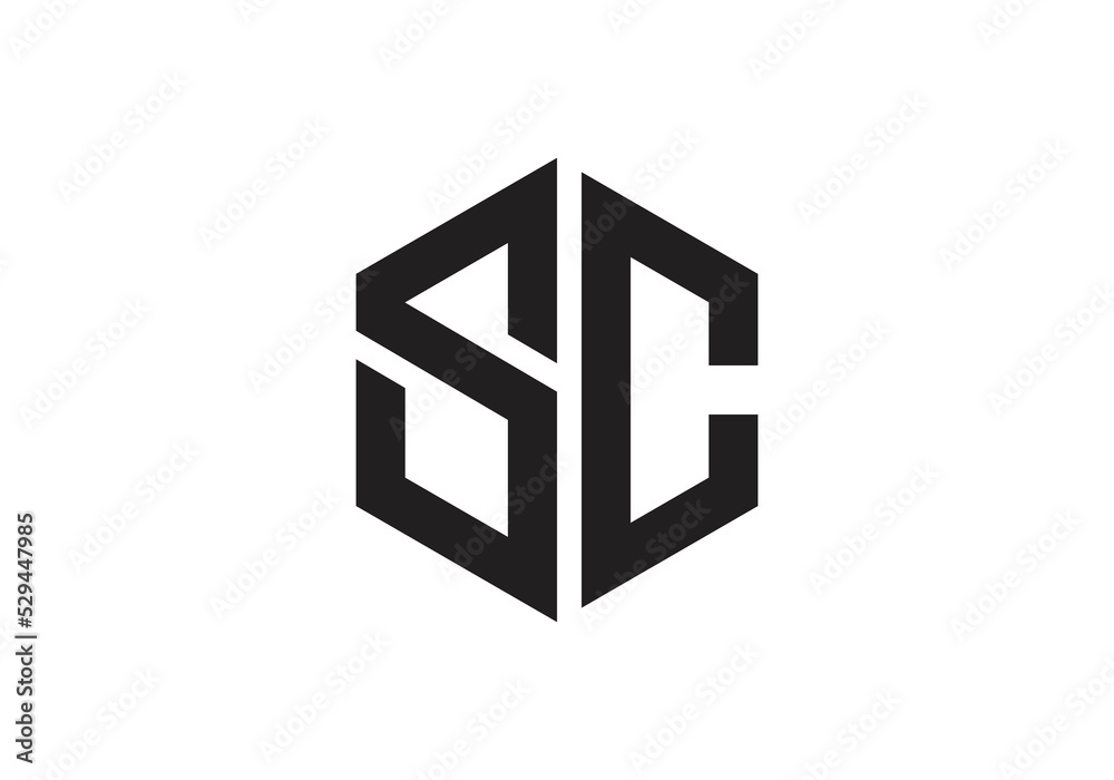SC Initial Monogram Letter sc Logo Design Vector Template s c Letter ...