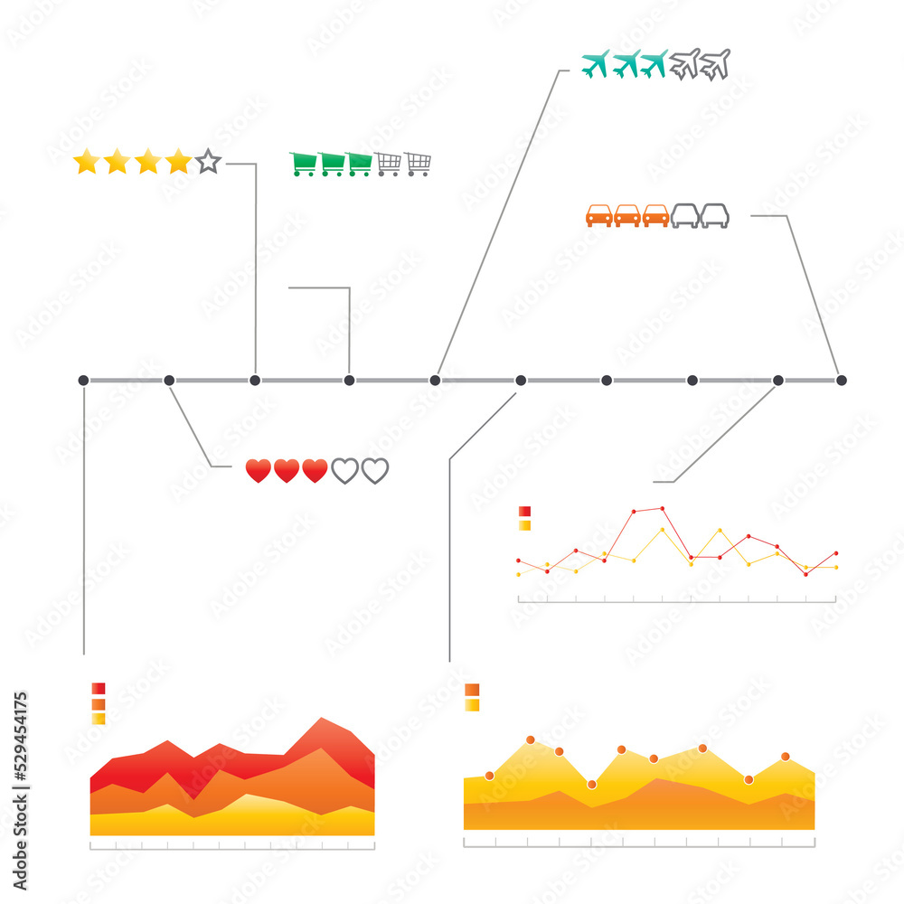 Infographic chart, design for business presentation or report with data ...