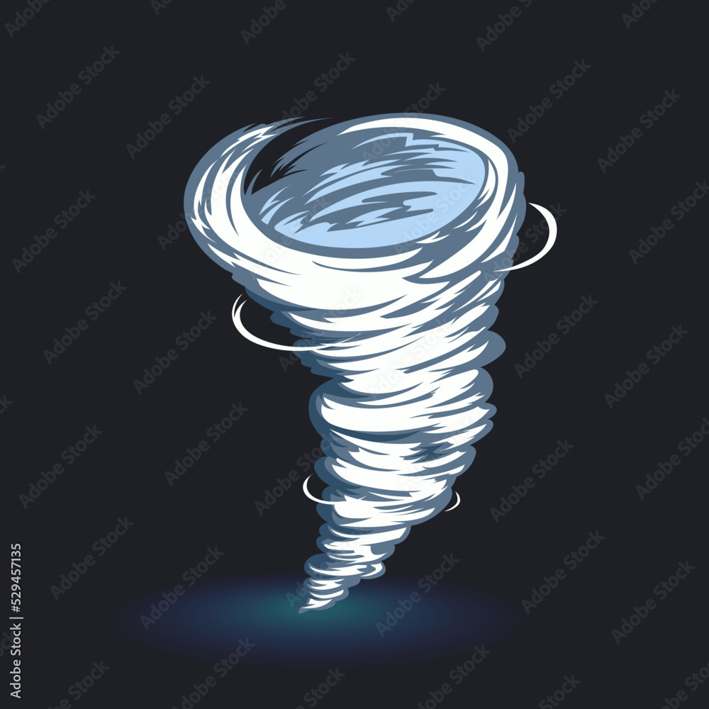 Cartoon tornado sprite. Funnel game asset. Storm air whirlpool. Wind ...