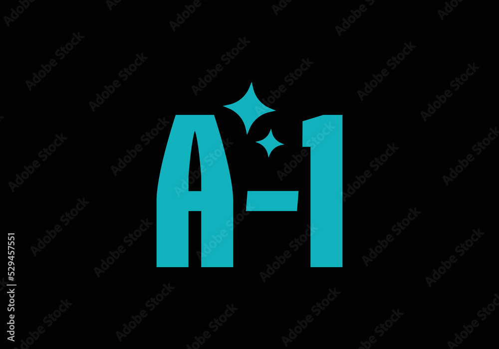 A1 Cleaning Logo Design A1 Sparkle Logo Design Template Stock Vector ...