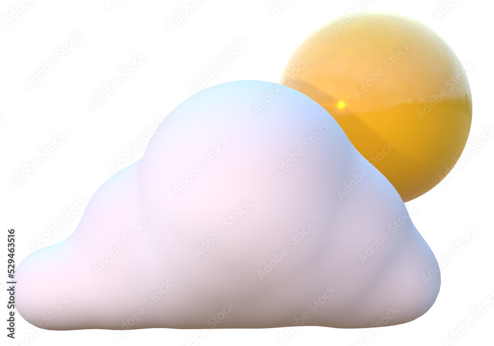 3d render icon sunny weather forecast Stock Illustration | Adobe Stock