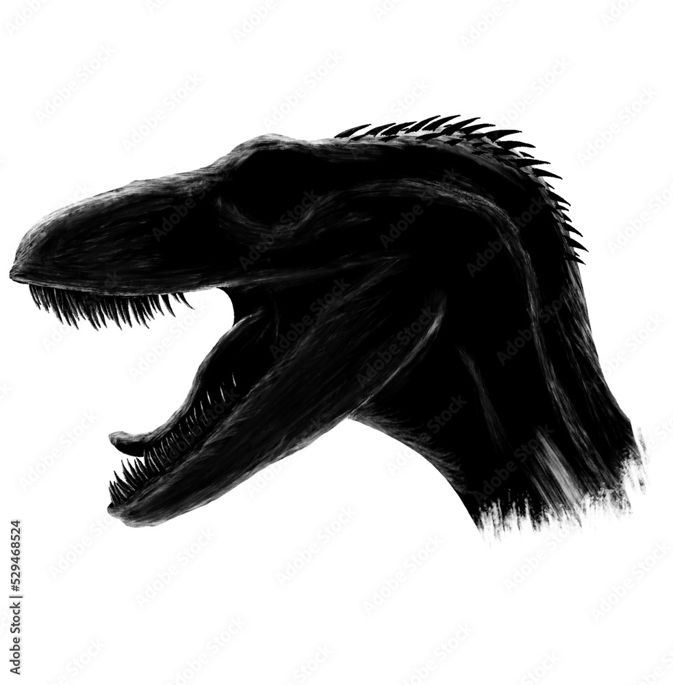 Raptor, velociraptor black and white artwork, scary horror dinosaurs ...