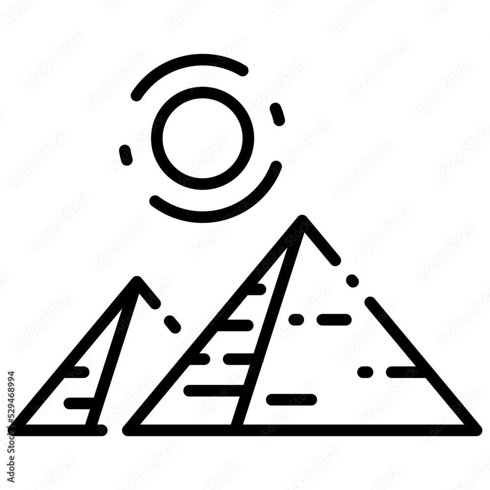 pyramid outline icon Stock Vector | Adobe Stock