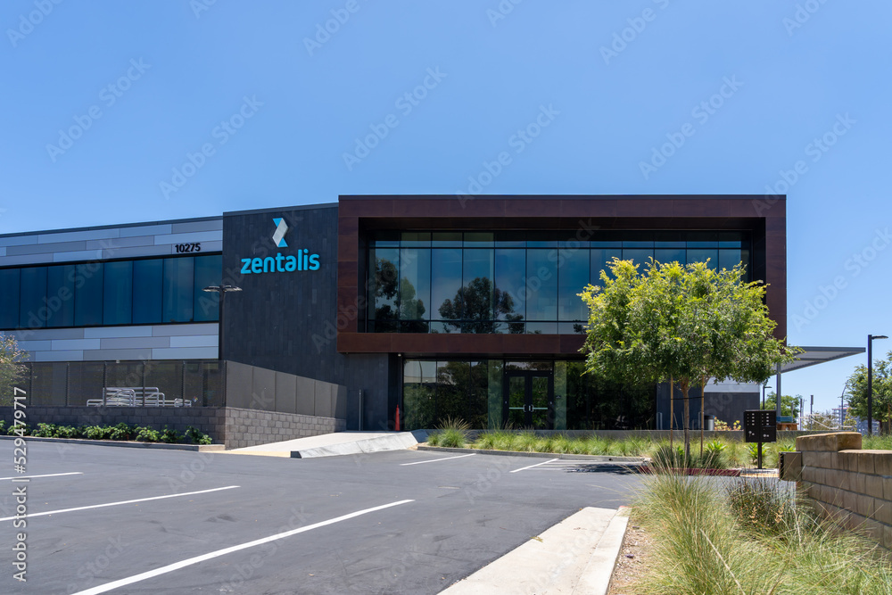 San Diego, CA, USA - July 9, 2022: Zentalis Science Center facility in ...