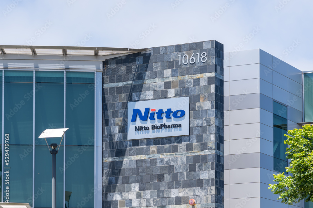San Diego, CA, USA - July 9, 2022: Nitto BioPharma sign on their ...