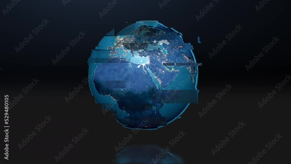 Glitch Planet Earth. Planet Earth Animation. 3D animation. 4K. Ultra ...