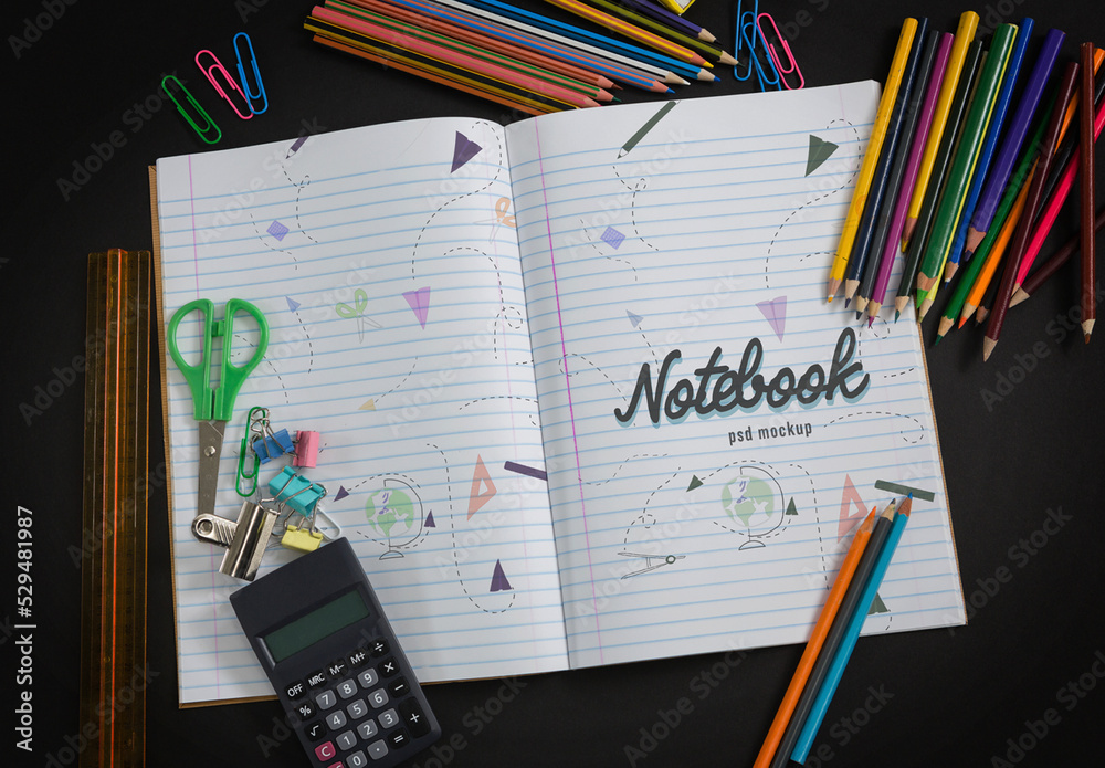 School Notebook Stock Template | Adobe Stock
