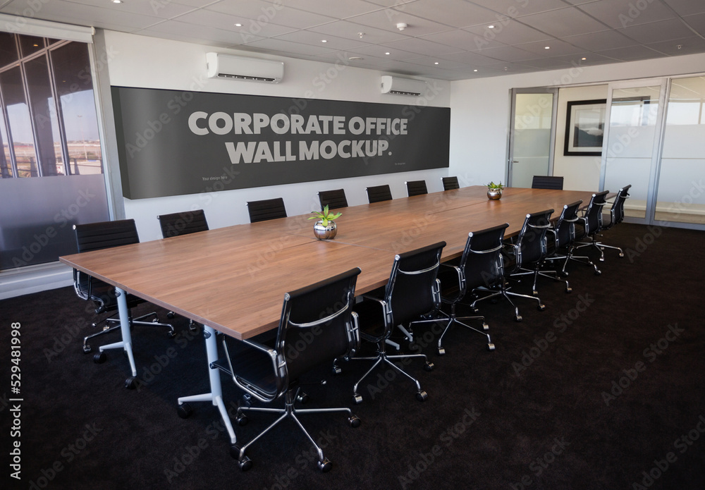 Office Wall Mockup Stock Template | Adobe Stock