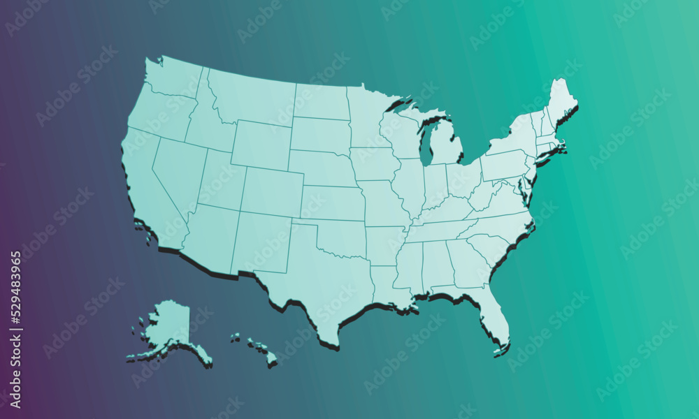 america map background with blue and green gradient Stock Vector ...