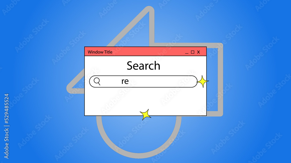 Search Bar Window Media Replacement Logo Title Stock Template | Adobe Stock