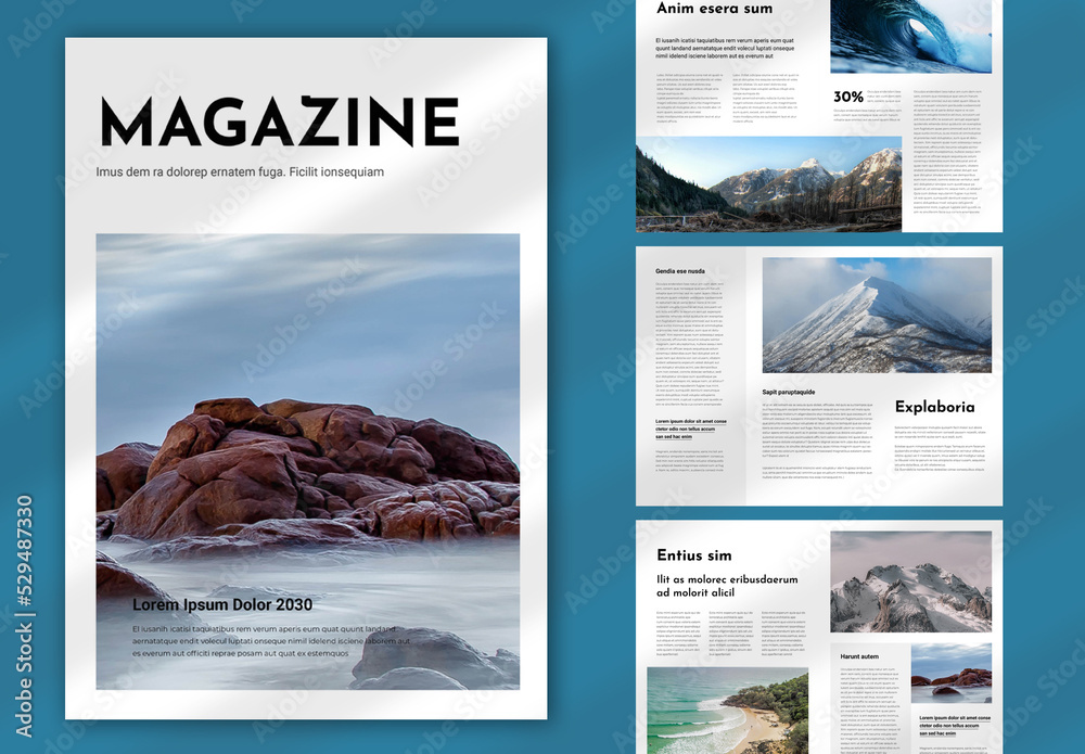Magazine Layout Stock Template | Adobe Stock