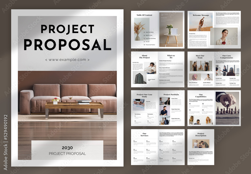 Project Proposal Stock Template | Adobe Stock