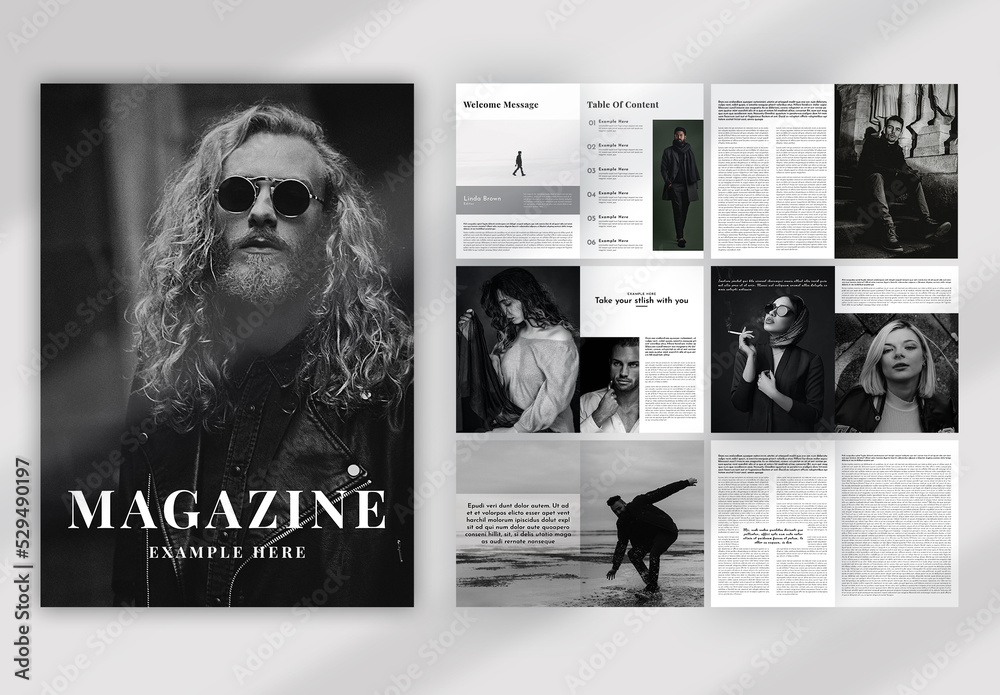 Magazine Layout Stock Template | Adobe Stock