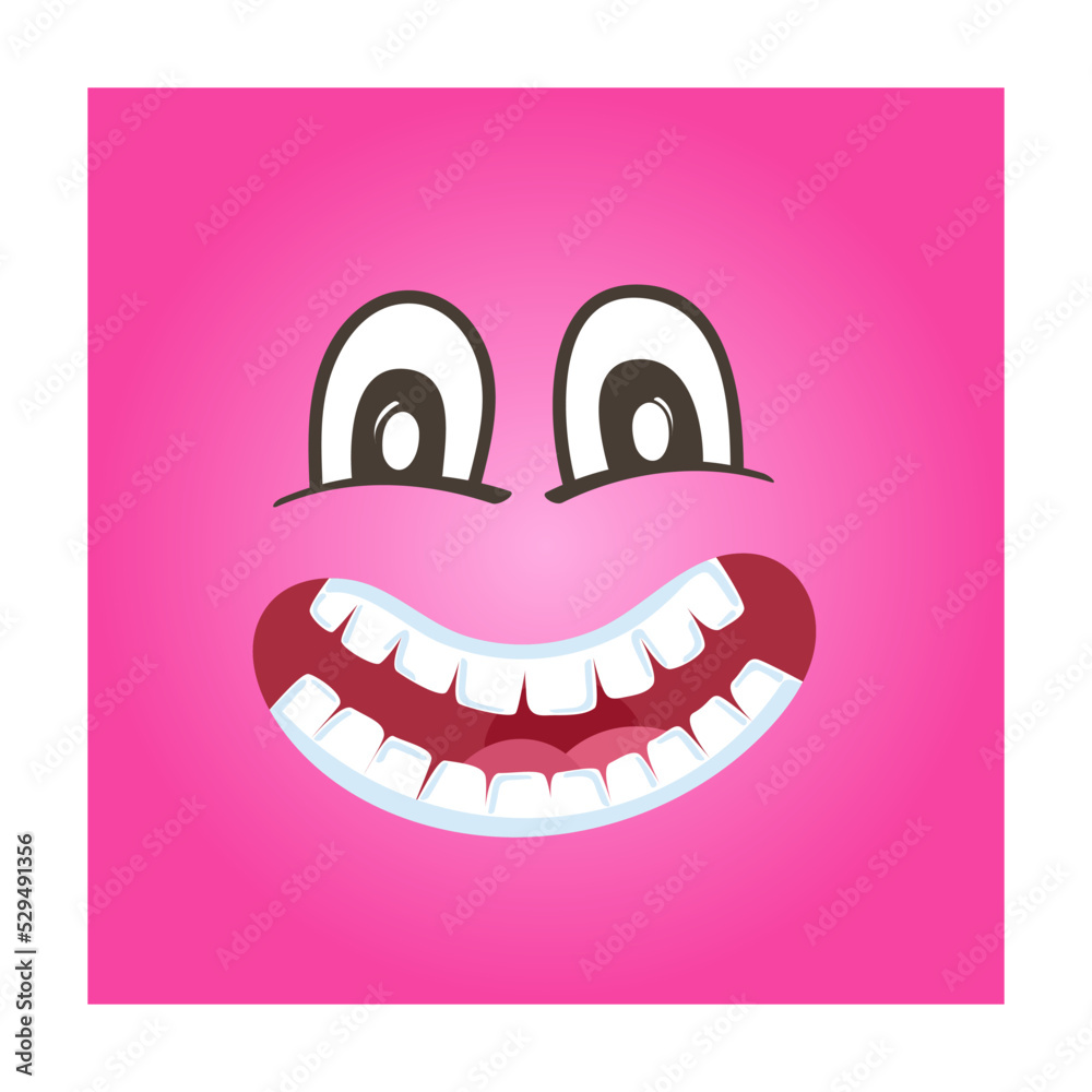 Frisky smiley face vector icon. Funny facial expression emoji, cute ...